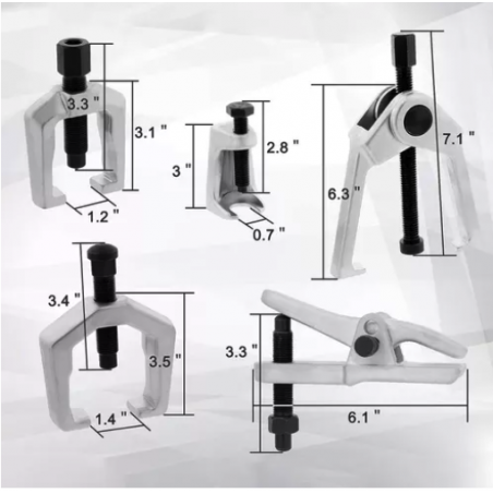 Kit Extractor de Rótulas y Terminales 5 Piezas | Profesional con Medidas